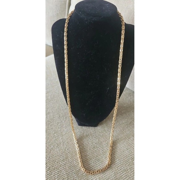 Monet | Jewelry | Vintage 98s Monet Gold Tone Box Chunky Long Heavy ...